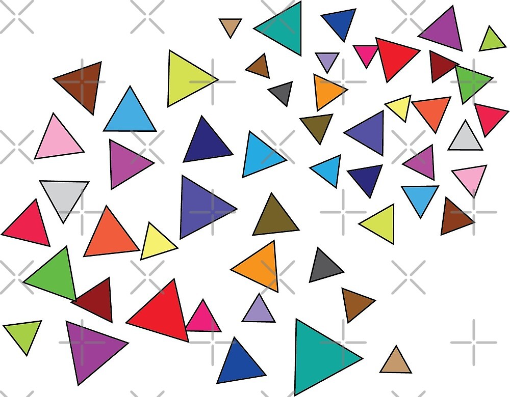 "colored triangles" by tinatippettshop | Redbubble