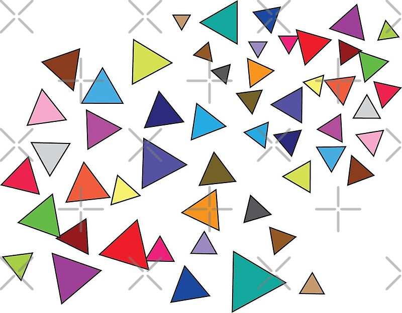 "colored triangles" by tinatippettshop | Redbubble