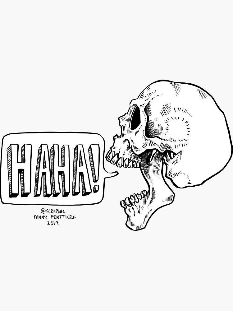 "Laughing Skull " Sticker for Sale by scrapnick | Redbubble