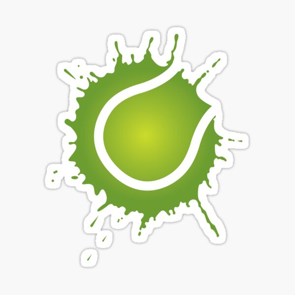"Tennis Ball Paintball Splash Art" Sticker for Sale by HD-INK-Design ...
