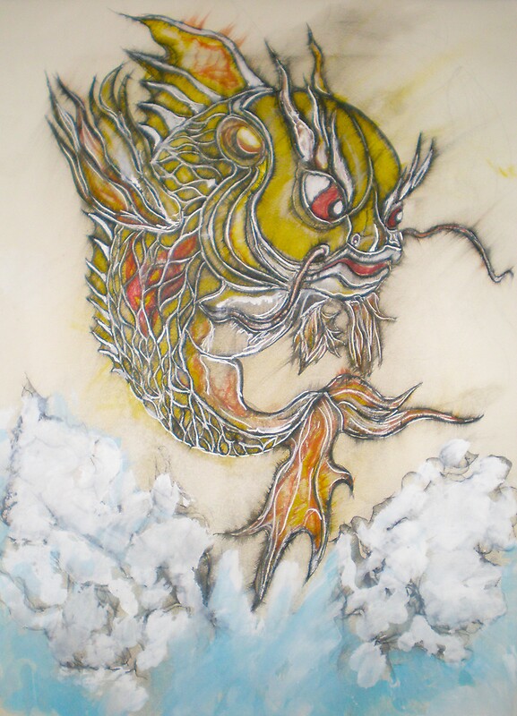 "Original Drawing of Supa angry Koi" by Joseph Tien | Redbubble