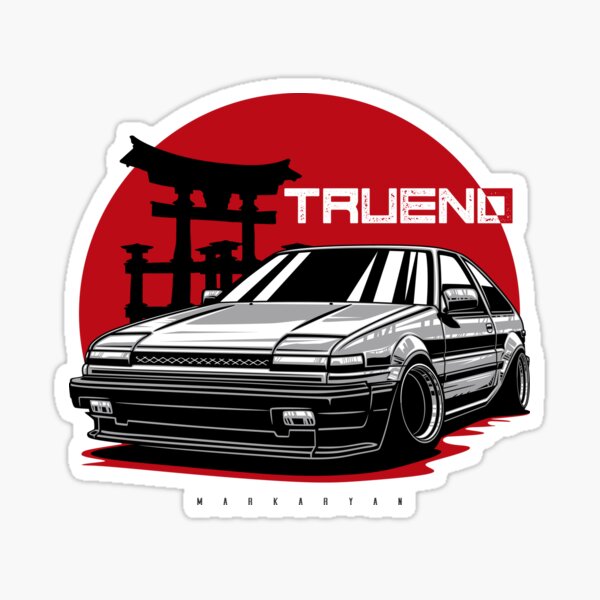 "Sprinter Trueno AE86" Sticker for Sale by OlegMarkaryan | Redbubble
