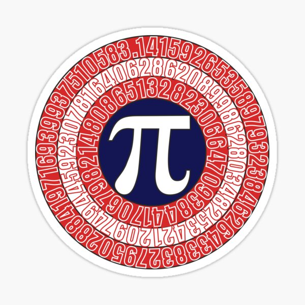"Captain Pi Number Sequence Shield for men Women Kids T Shirt" Sticker ...