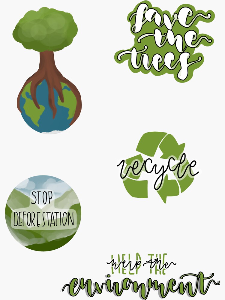 "Save the trees" Sticker for Sale by Kateharris | Redbubble