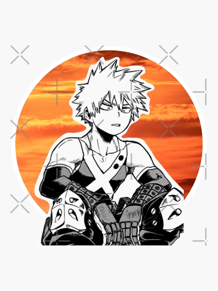 "Katsuki Bakugo red sunset aesthetic" Sticker for Sale by Katjabaric ...