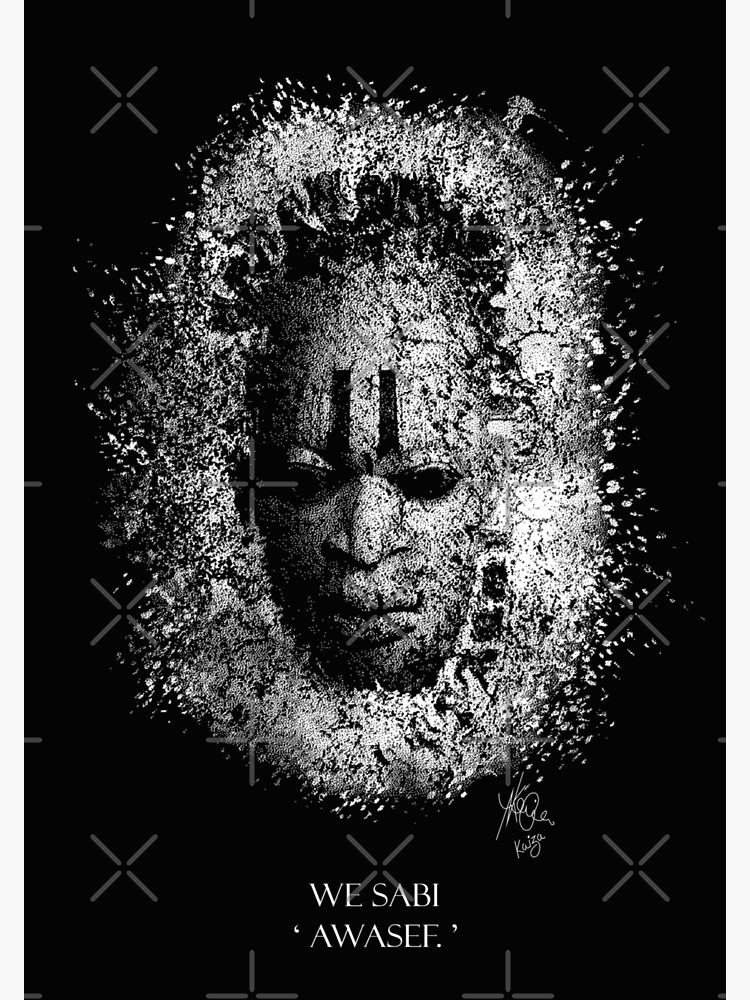"Mask on dark background with text in pidgin" Sticker for Sale by ...