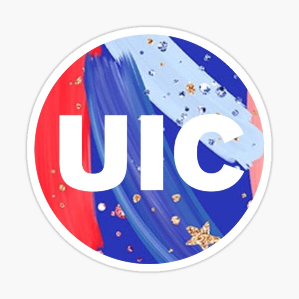 "UIC MIXED MEDIA" Sticker for Sale by christikdesigns | Redbubble