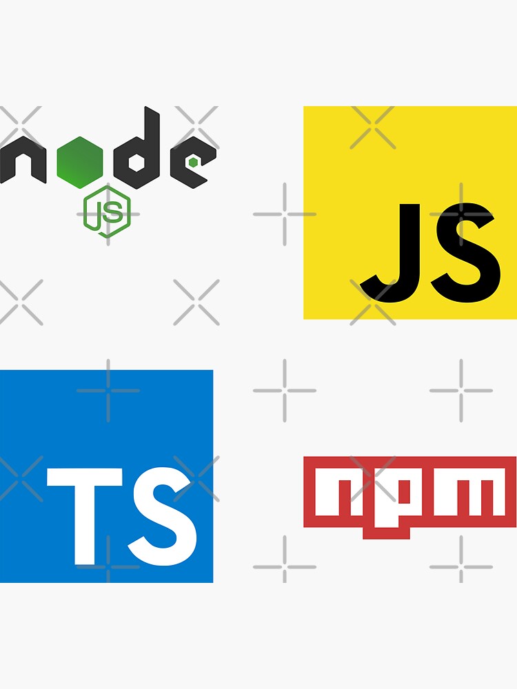 "Node.js Development Combo Pack" Sticker for Sale by devstick | Redbubble