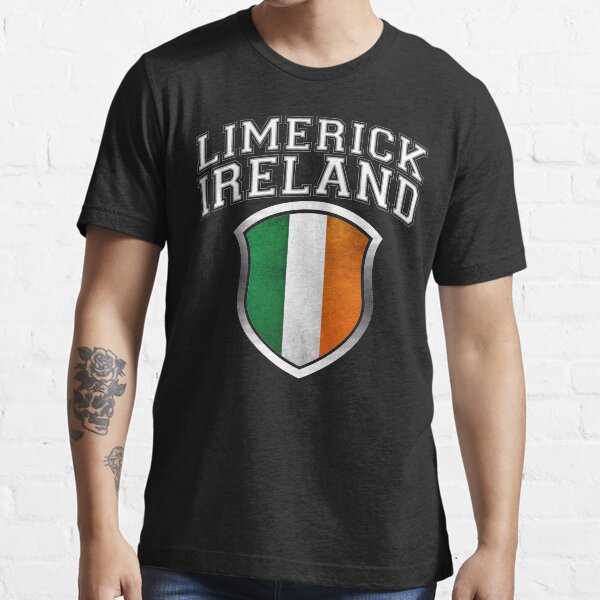 "Limerick Ireland with Distressed Irish Flag Crest" T-shirt for Sale by ...