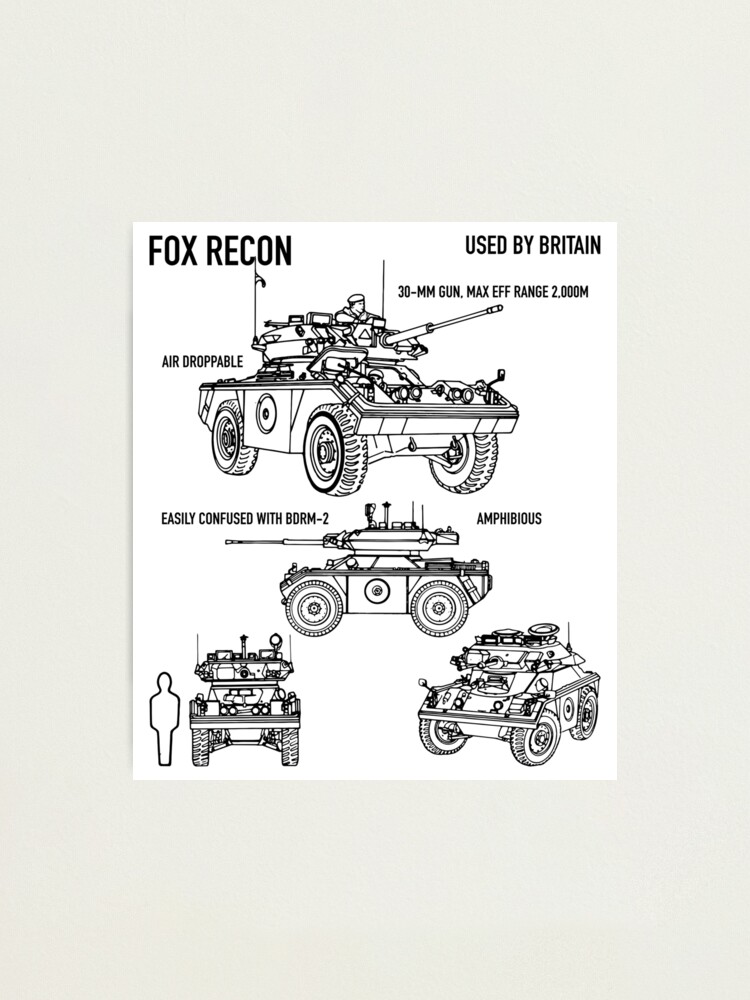 "British Army FV 721 Fox Combat Vehicle Reconnaissance" Photographic ...