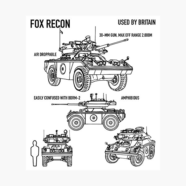 "British Army FV 721 Fox Combat Vehicle Reconnaissance" Photographic ...
