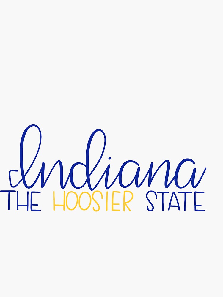 "Indiana The Hoosier State" Sticker for Sale by addmotta97 | Redbubble