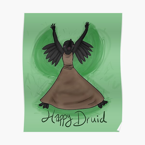 "Happy Druid" Poster for Sale by AryaRoseArt | Redbubble