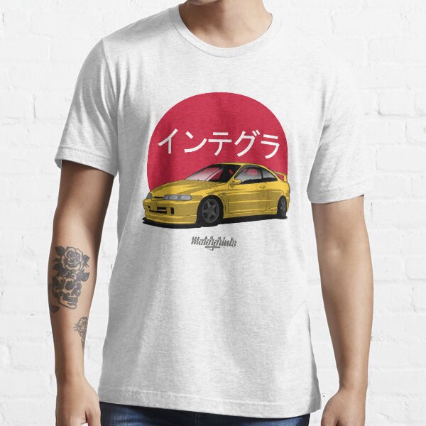 "Integra DC2 (yellow)" T-shirt for Sale by MotorPrints | Redbubble ...