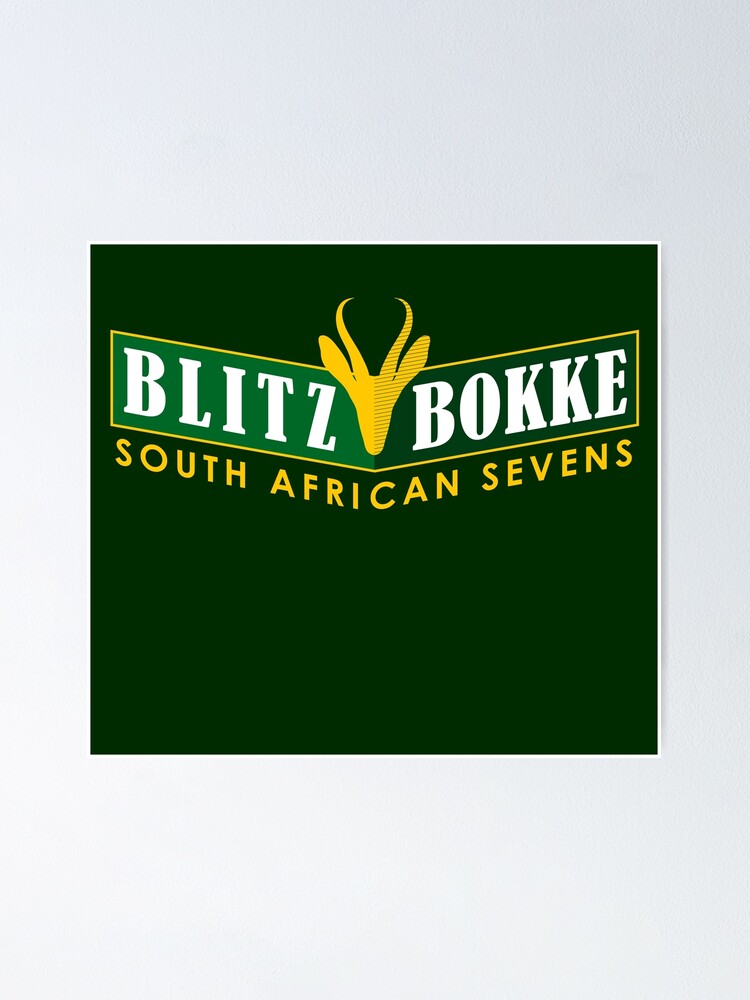 "South African Sevens Rugby Blitzbokke Springbok" Poster for Sale by ...