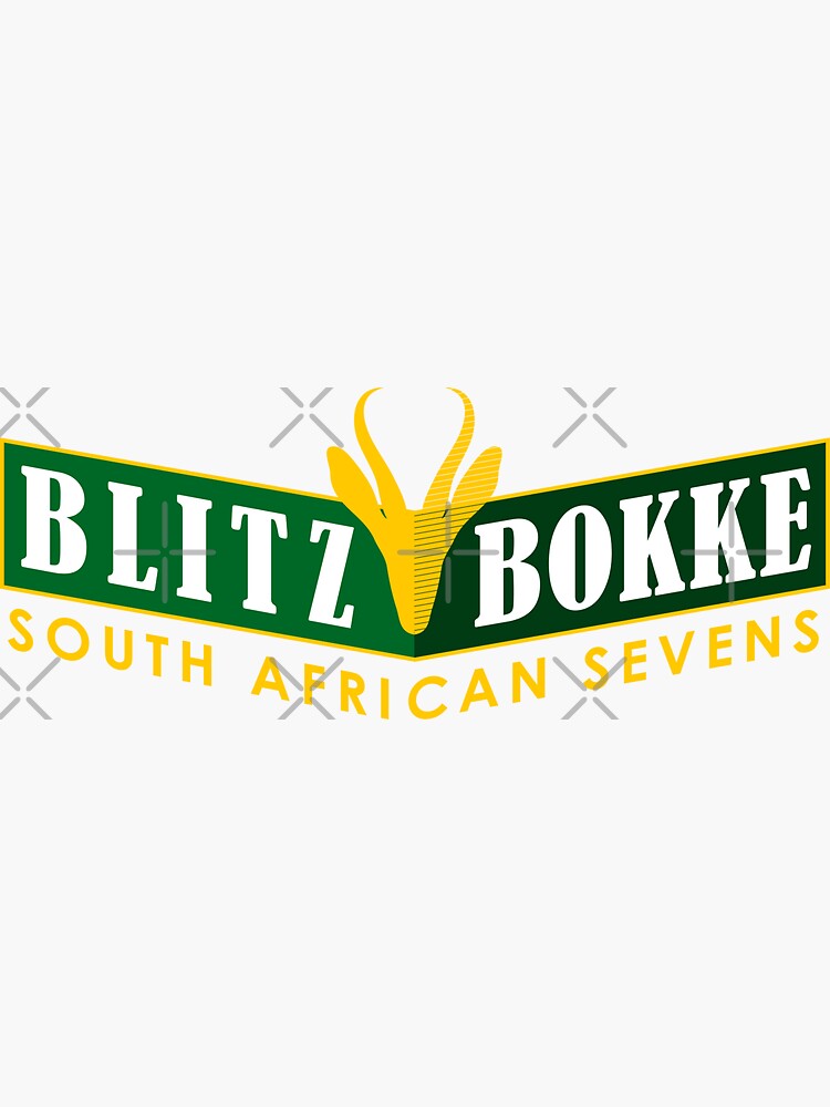 "South African Sevens Rugby Blitzbokke Springbok" Sticker by d247 ...