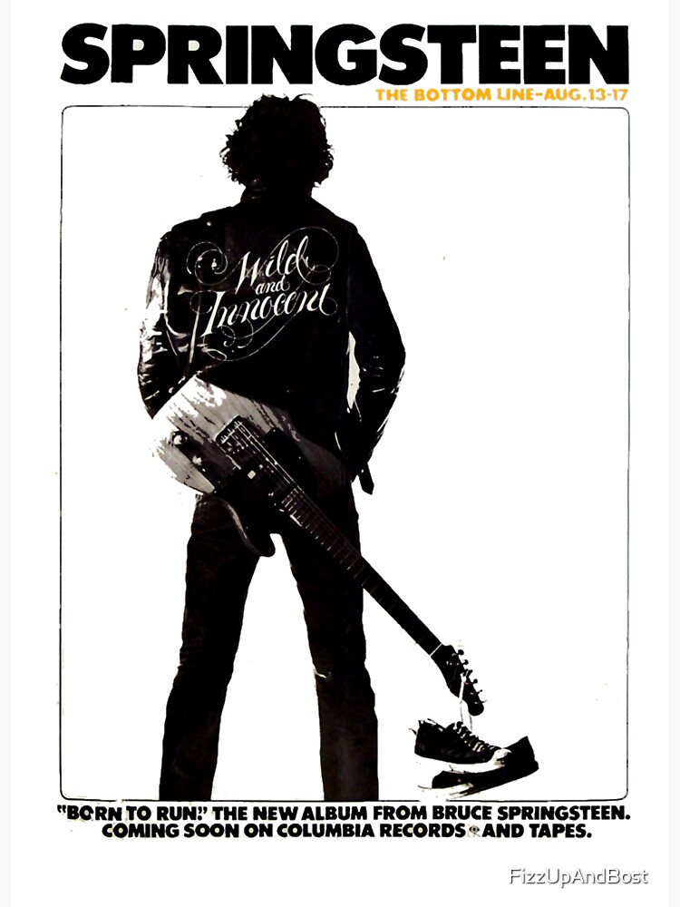 "1975 Springsteen Concert Poster Painting." Sticker for Sale by ...