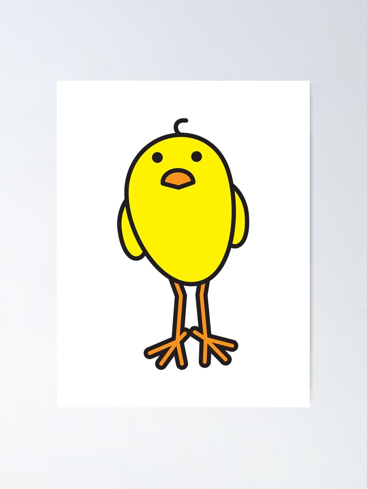 Póster «Cool Yellow Staring Chick mira fijamente hacia la cámara» de ...