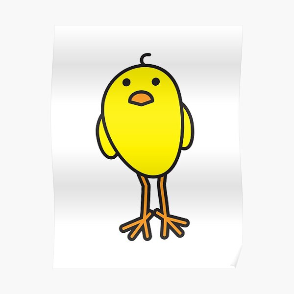 Póster «Cool Yellow Staring Chick mira fijamente hacia la cámara» de ...