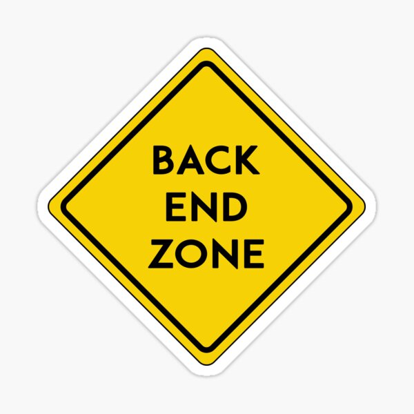"Back end zone" Sticker for Sale by FunnyGrief | Redbubble