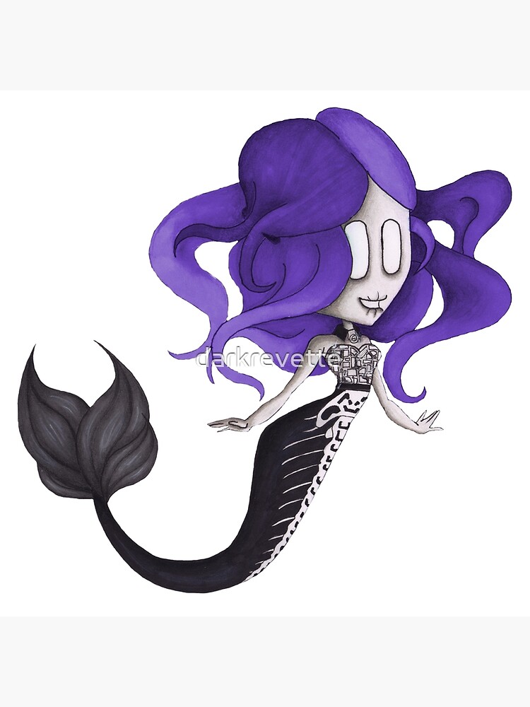"Skeleton siren" Art Print by darkrevette | Redbubble
