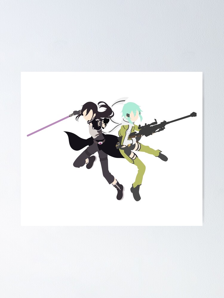 "Kirito & Sinon (GGO)" Poster for Sale by Max028 | Redbubble