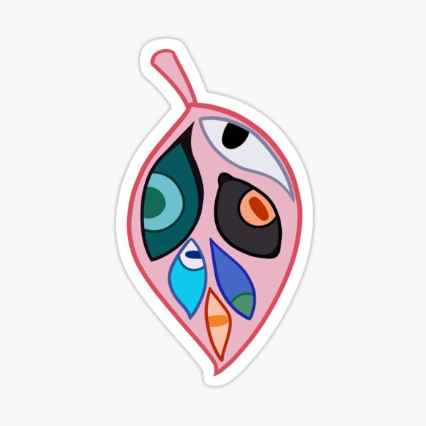 "Eye Leaf Aesthetic Sticker" Sticker for Sale by VittysArt | Redbubble