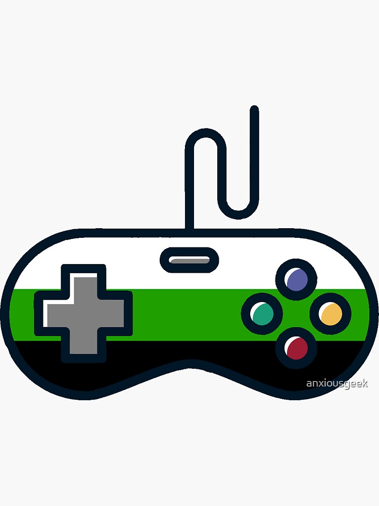 "Neutrois Pride Joypad" Sticker for Sale by anxiousgeek | Redbubble