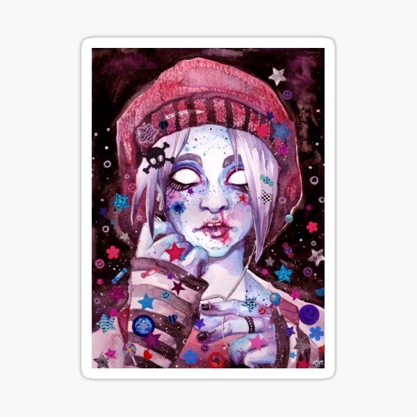 "ghoulish" Sticker for Sale by ladyyatexel | Redbubble