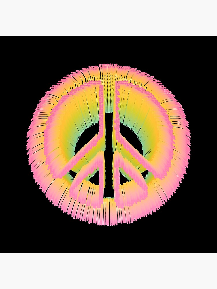 "Tropical Peace Symbol Dot Trail Art" Poster by dharshbarger | Redbubble