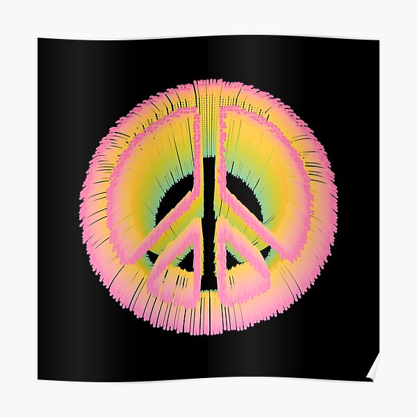 "Tropical Peace Symbol Dot Trail Art" Poster by dharshbarger | Redbubble