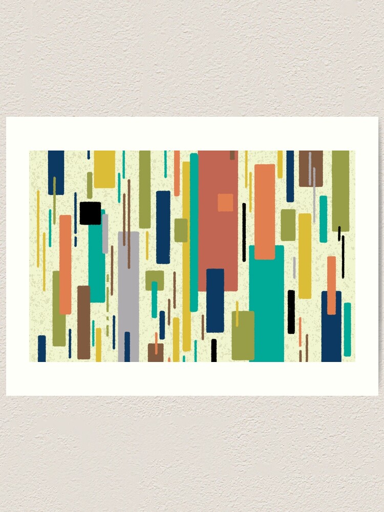 "Color Blocks Mid Century Modern Minimalist design" Art Print for Sale ...