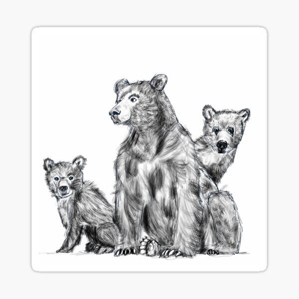 "Three bears" Sticker for Sale by Mariejeffrey | Redbubble