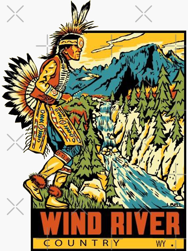 "Wind River Wyoming" Sticker for Sale by Retrorockit | Redbubble