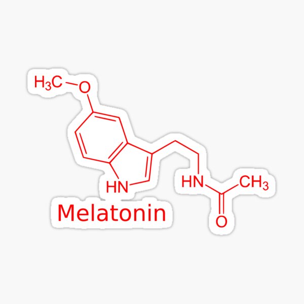 "Melatonin molecule" Sticker by f1006 | Redbubble