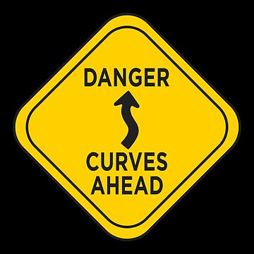 "Danger Curves Ahead" Art Board Print for Sale by Texterns | Redbubble