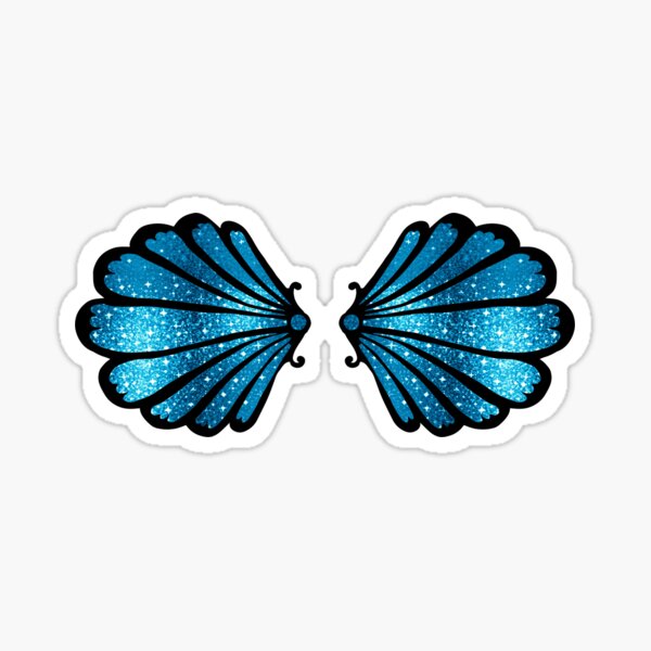 "Mermaid, sea shell, seashell, bra, bikini" Sticker for Sale by boom ...