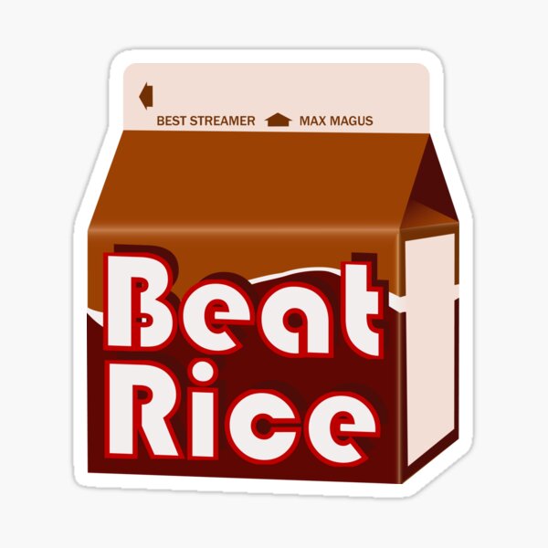 "Beat Rice Emote Style - Teal" Sticker by maxmagus | Redbubble