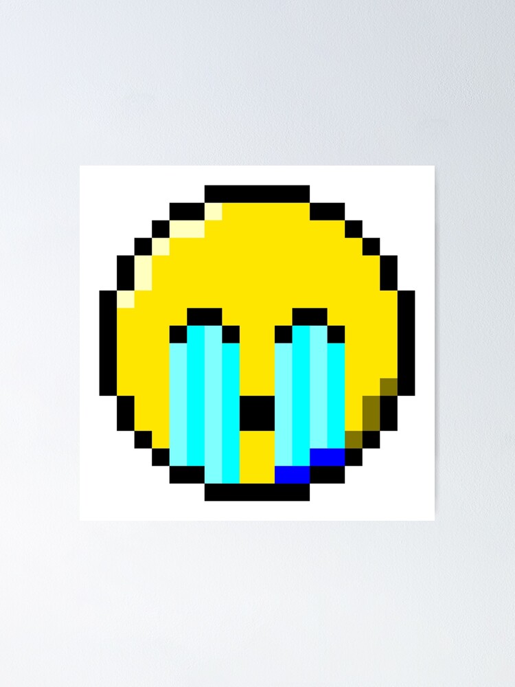 "Pixel Art Faces - Bawling" Poster for Sale by quacksecho | Redbubble
