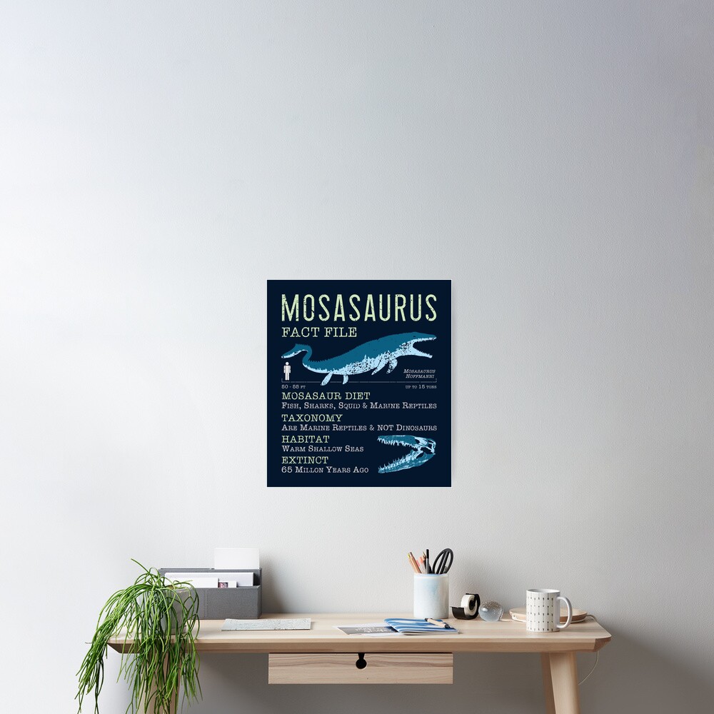 "Mosasaurus Facts" Poster by IncognitoMode | Redbubble