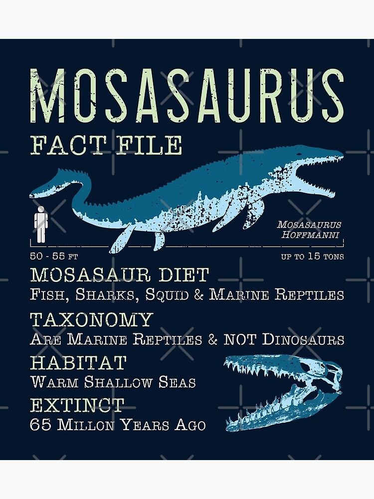"Mosasaurus Facts" Poster by IncognitoMode | Redbubble