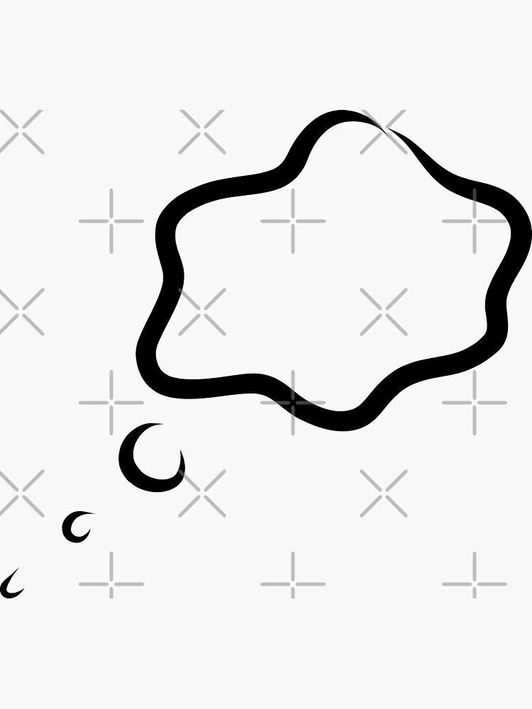 "Thinking bubble" Sticker for Sale by sigdesign | Redbubble