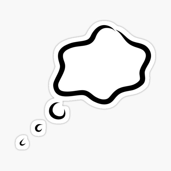 "Thinking bubble" Sticker for Sale by sigdesign | Redbubble
