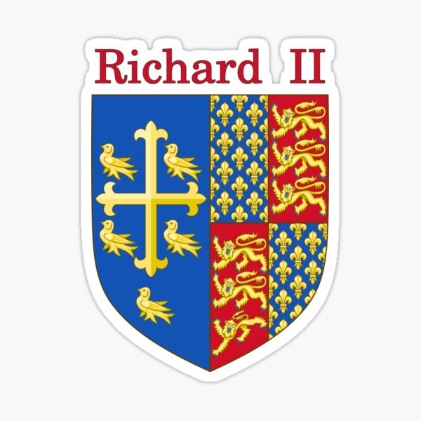 "King Richard II Royal Arms | Version I" Sticker by mangaBear | Redbubble