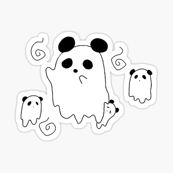 "Panda Ghosts" Sticker for Sale by Domo-bun | Redbubble
