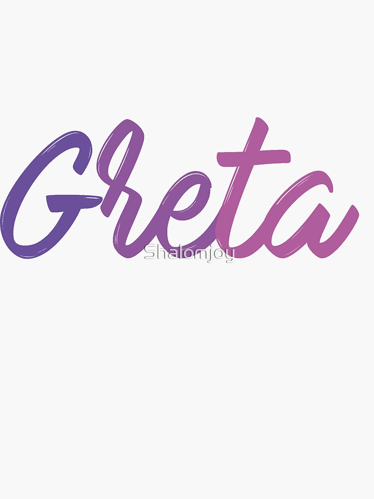 "Greta" Sticker for Sale by Shalomjoy | Redbubble