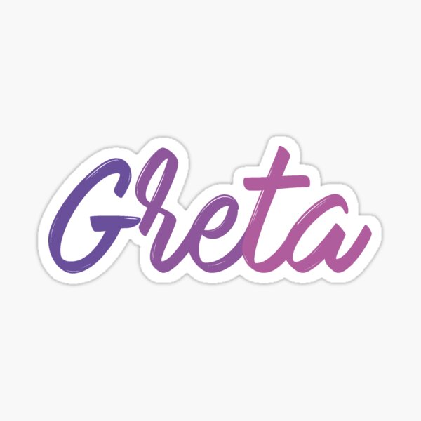 "Greta" Sticker for Sale by Shalomjoy | Redbubble