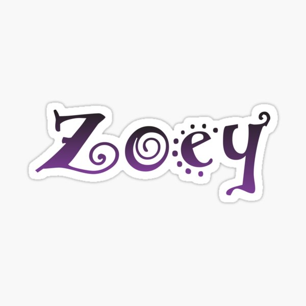 Zoey Name Stickers | Redbubble