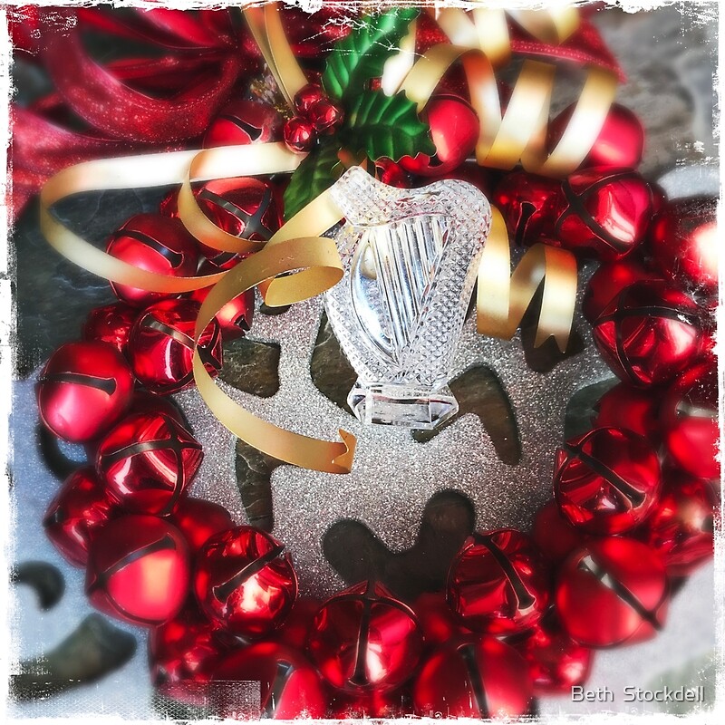 "Jingle Bells Harp" by Beth Stockdell | Redbubble