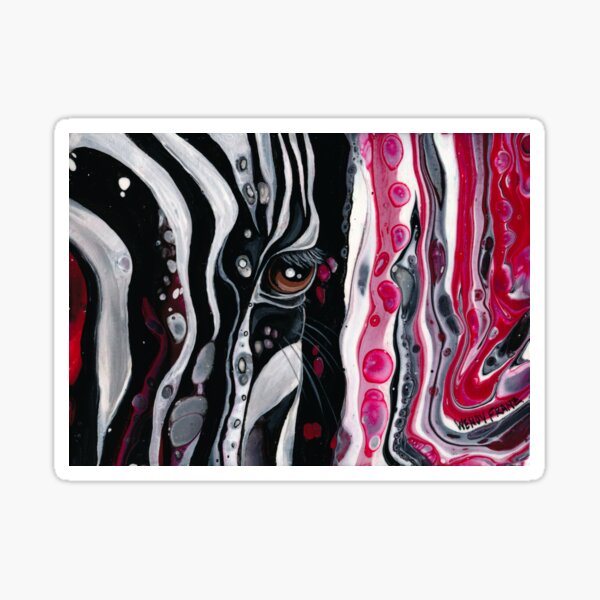"Zebra" Sticker by WendyFranzArt | Redbubble